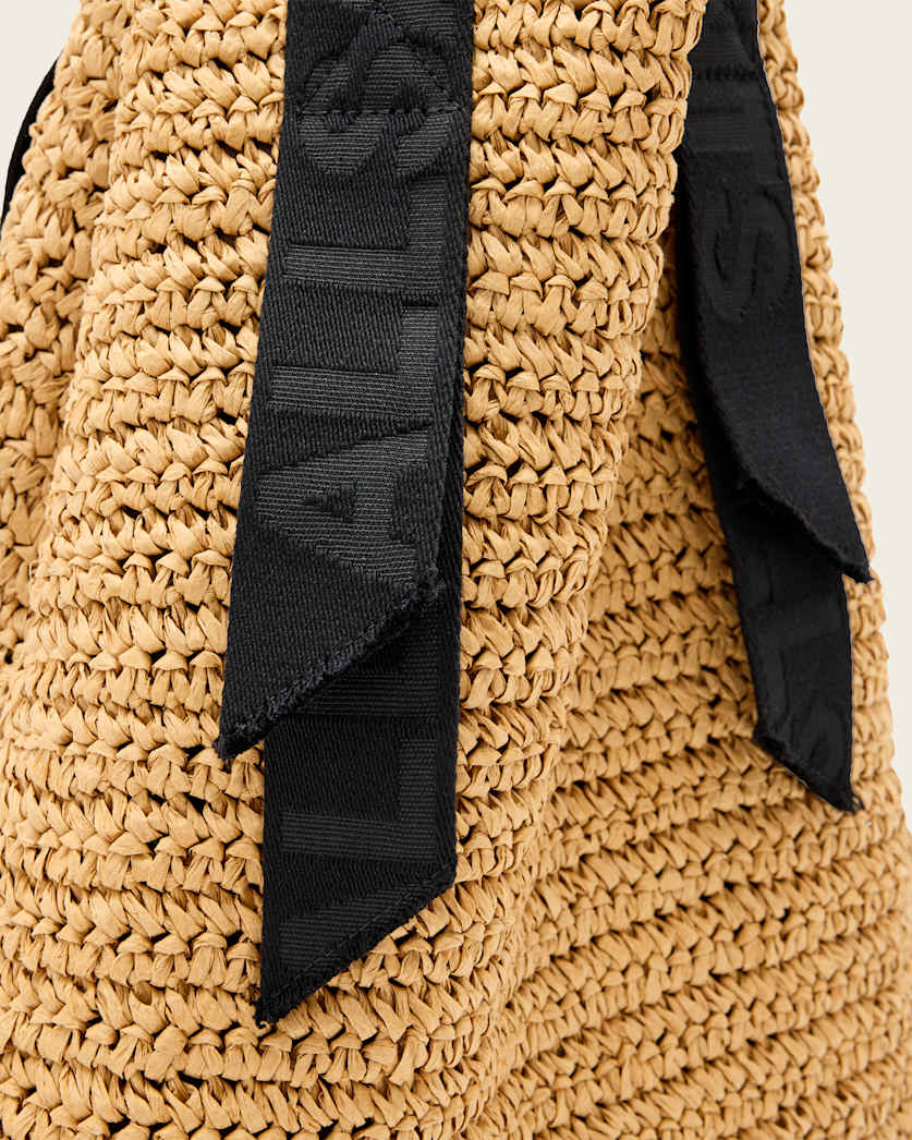 Lullah Woven Straw Tote Bag ALMOND | ALLSAINTS US